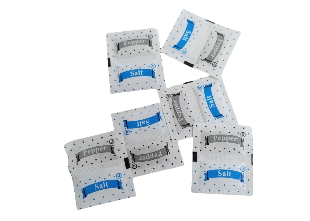 Customized Salt Pepper Sachets In Roll, Salt Pepper Packets In Roll