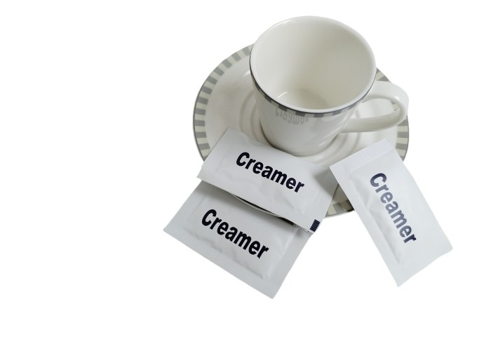 Creamer Packets In Individual Condiment Packets For Dry Storage
